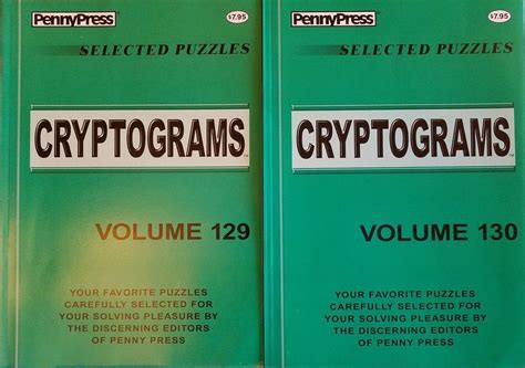 2 Cryptogram Puzzle Books Vols 129 And 130 Over 725 Puzzles Free