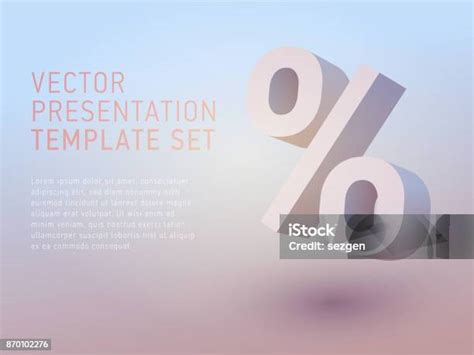 벡터 3d 비즈니스 테마 프레 젠 테이 션 서식 파일 설정 퍼센트 기호에 대한 스톡 벡터 아트 및 기타 이미지 퍼센트 기호 3차원 형태 표지판 Istock