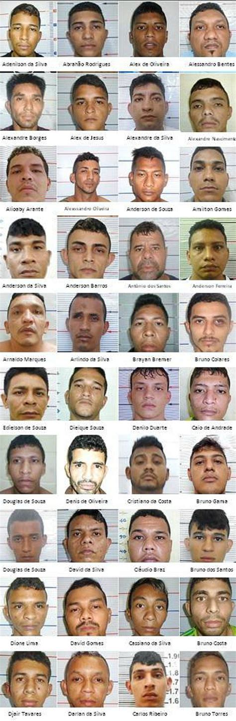 G1 Veja fotos dos 148 presos foragidos dos presídios de Manaus
