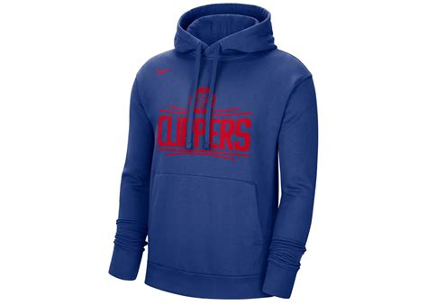 Nike Nba Los Angeles Clippers Essential Fleece Pullover Hoodie Blue Men