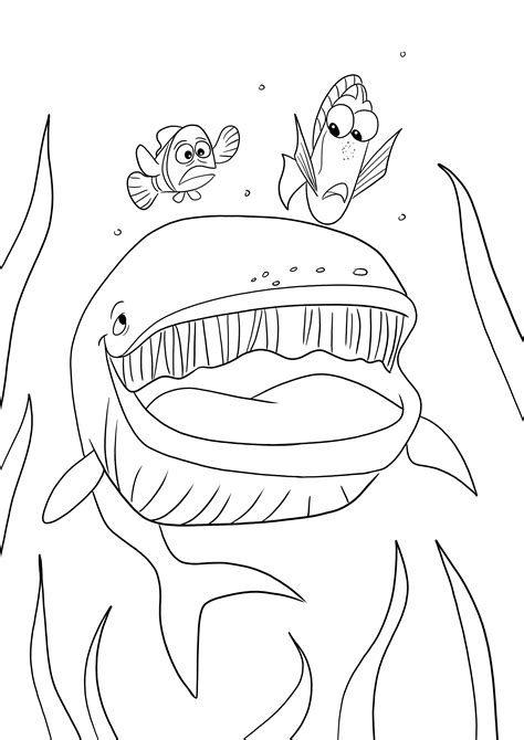 Finding Nemo Kleurplaat Dory