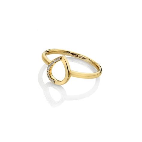 Teardrop Ring 9ct Yellow Gold P