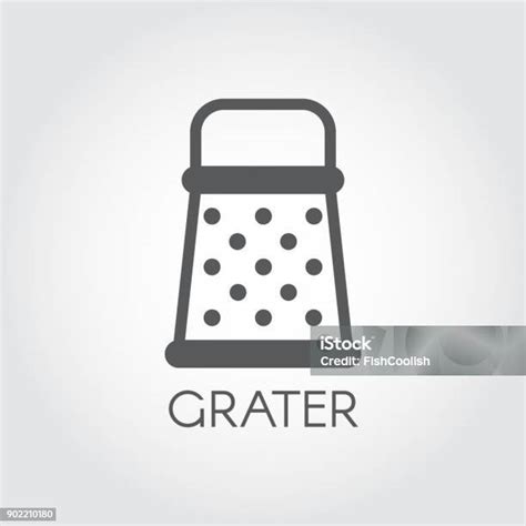 검은 선 아이콘 창 살 주방 기구 조리 식품 제품의 다양 한 연 삭 재료 기호입니다 벡터 가정 생활에 대한 스톡 벡터 아트 및