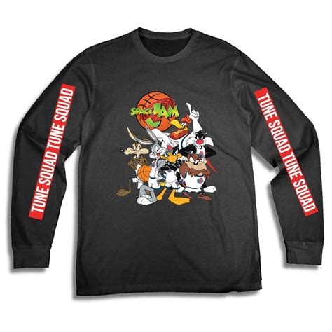 Space Jam Space Jam Mens Group Shirt Tune Squad And Monstars Long
