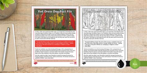 Free Red Dress Day Fact File Professor Feito Twinkl