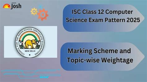 Isc Class 12 Computer Science Exam Pattern 2025 With Marking Scheme And