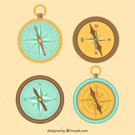 Free Vector Retro Compass Pack