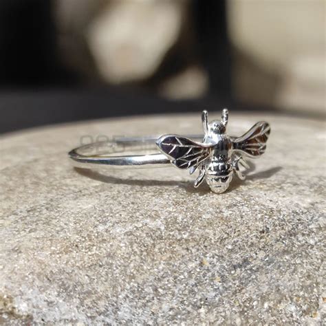 Custom Sterling Silver Engagement Vintage Bee Ring