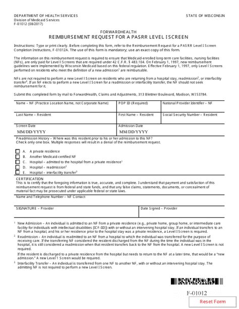 Form F 01012 Fill Out Sign Online And Download Fillable Pdf