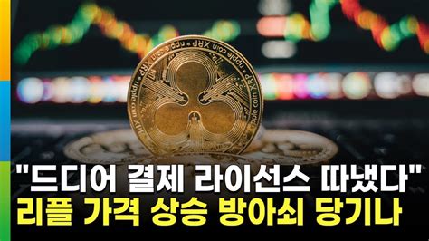 리플xrp 두바이서 가상자산 결제 라이선스 획득가격 상승 신호탄 되나 Youtube