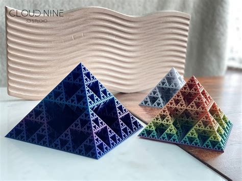 Fractal Pyramid Sierpinski Octahedron Sierpinski Triangle Etsy