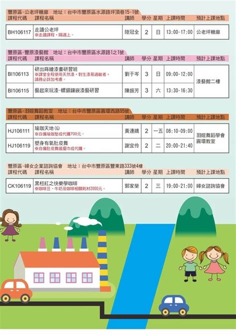台中市后豐社區大學原山線社區大學后里及豐原學區 台中市后豐社區大學