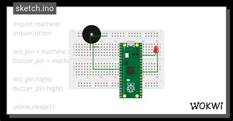 Stimulate Led Buzzer Using Raspberrypi Pico Connections And Programin Wokwi Com Wokwi ESP32
