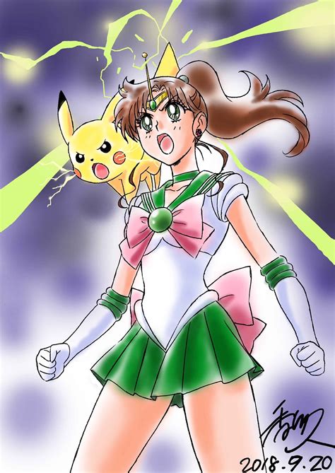 Sailor Jupiter And Pikachu By Noah65478 On Deviantart