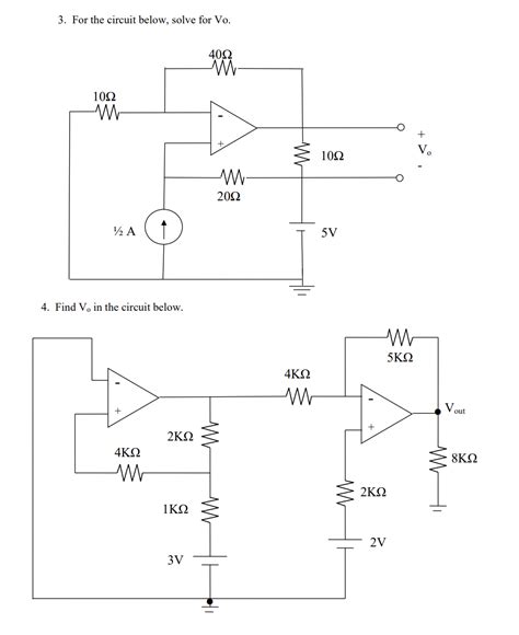 Solved For The Circuit Below Solve For Vo Find Vo In Chegg