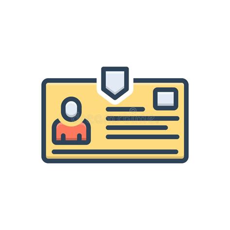 Color Illustration Icon For Ids Card And Identity Stock Vector