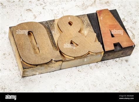 Questions And Answers I Qanda Acronym Text In Vintage Letterpress Wood