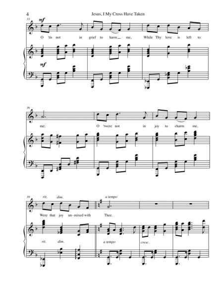 Jesus I My Cross Have Taken Vocal Solo Voice Solo Digital Sheet