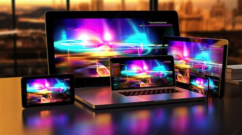 3d Rendering Of Responsive Web Design Across Multiple Devices Background Responsive Website