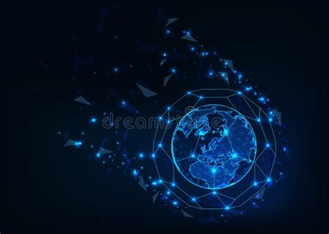 Взгляд земли планеты от космоса с континентами составляет карту