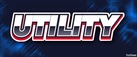 Utility Sport Logo Template Editable Text Effect Generator