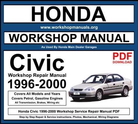 Honda Civic 1996 2000 Workshop Repair Manual Download Pdf