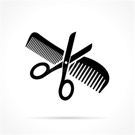Scissors And Comb Icon Stock Vector Illustration Of Sign