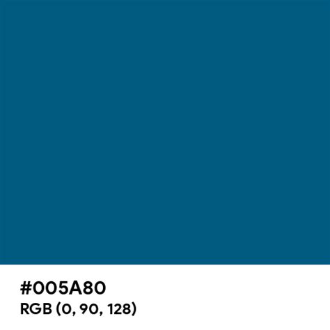 Light Ocean Blue Color Hex Code Is 005a80