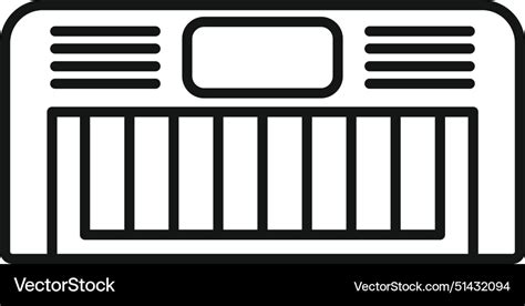 Vintage Radio Line Art Icon Royalty Free Vector Image