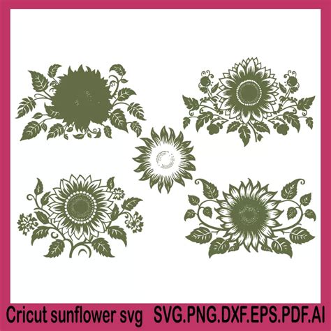 Cricut Sunflower Svg Sunflower Svg Sunflowers Svg