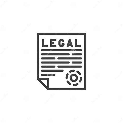 Legal Document Line Icon Stock Illustration Illustration Of Clipart