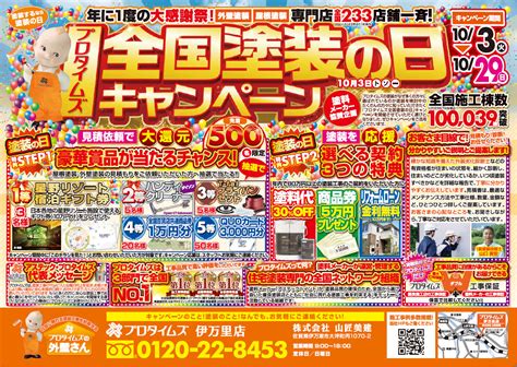 年に一度の大感謝祭全国塗装の日キャンペーン プロタイムズ伊万里店