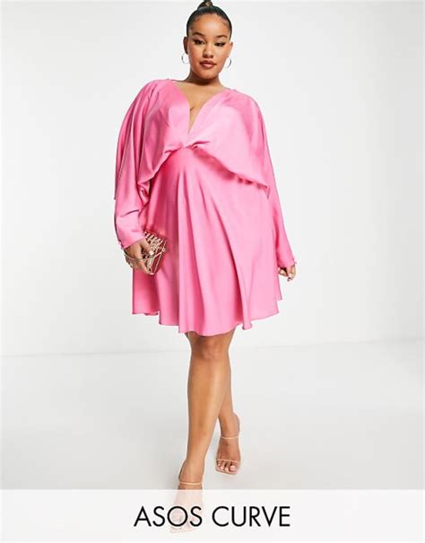 Asos Design Maxi Dress Batwing Sleeve Bias Cut Flash Sales
