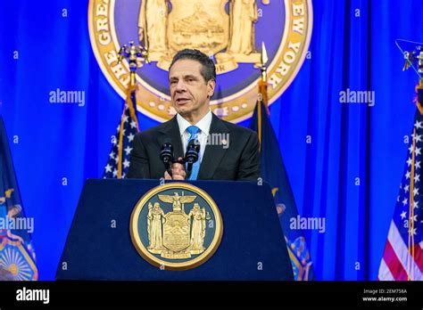 New York State Governor Andrew Cuomo Is An Address During His Third