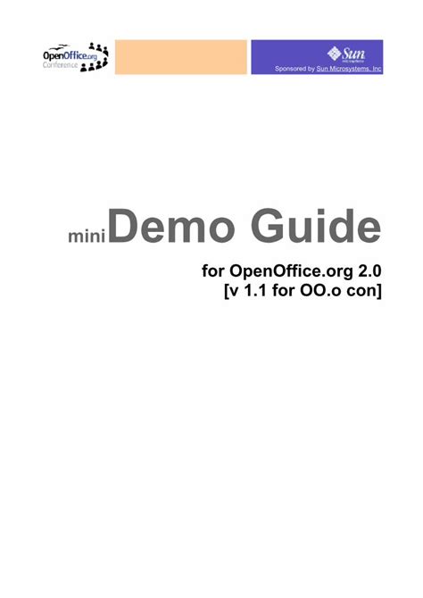 Pdf Demo Guide Apache Openoffice Official Site€¦ · Preparing A
