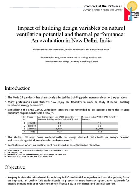 Impact Of Building Design Variables On Natural Ventilation Potential And Thermal Performance An
