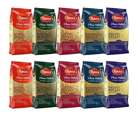 Buy Manna Millets 5kg Combo Pack Of 5 Natural Grains Unpolished