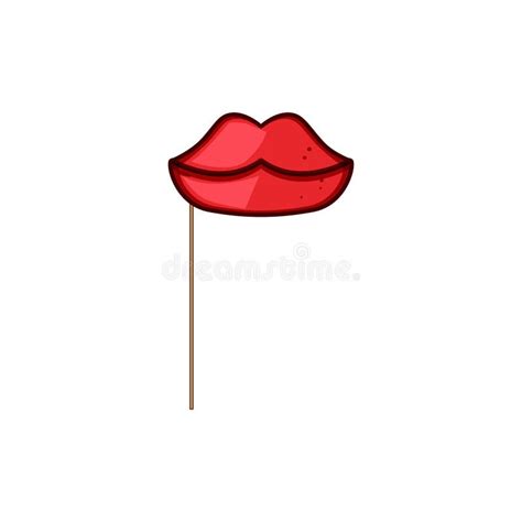 Party Photo Booth Prop Cartoon Vector Illustration Stock Illustration