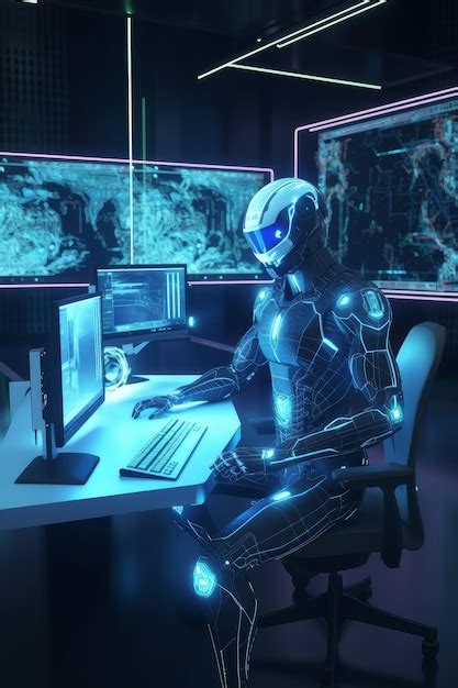 Premium AI Image Robot Work Global Data Generate Ai