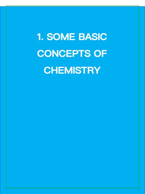 1 Some Basic Concepts Of Chemistry Pdf Mole Unit Significant Figures