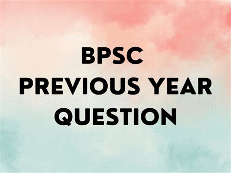 10 Year PDF BPSC Previous Year Question Paper With Solution BPSC Mitra
