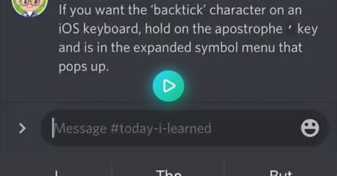 How To Type A “backtick” On The Ios Keyboard Album On Imgur