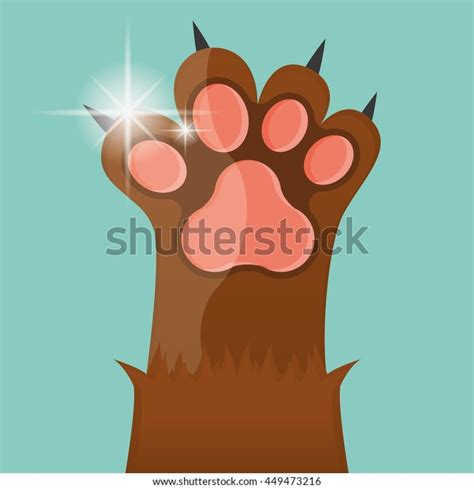 Isolated Cat Paw Nails Vector Illustration Stock Vector Royalty Free Shutterstock