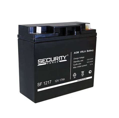 Аккумулятор ОПС 12В 17А.ч SF 1217 Security Force 4614030010010 — купить ...