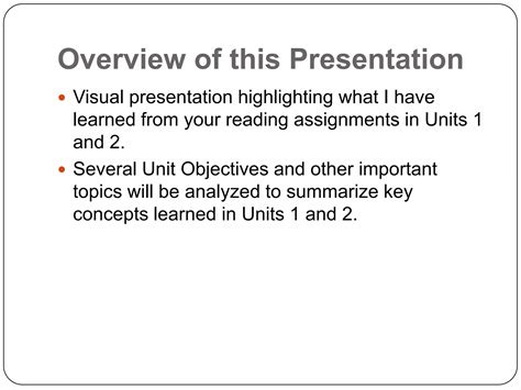 unit 2 assignment ppt