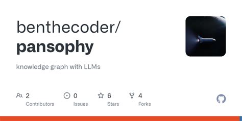 GitHub Benthecoder Pansophy Knowledge Graph With LLMs