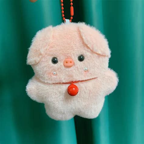 น ่ ารักตุ ๊ กตาหมูสีชมพูพวงกุญแจการ ์ ตูนตุ ๊ กตากระเป ๋ าจี ้ Angel