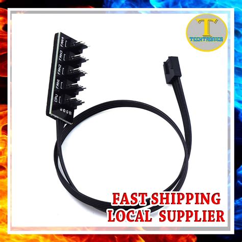 Fan Hub To Pin TX PWM CPU Cooling Fan Power Cable Hub Splitter Adapter Shopee Malaysia