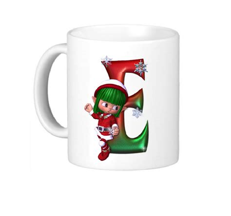 Christmas Elf Alphabet E Coffee Mug Shop Today Get It Tomorrow