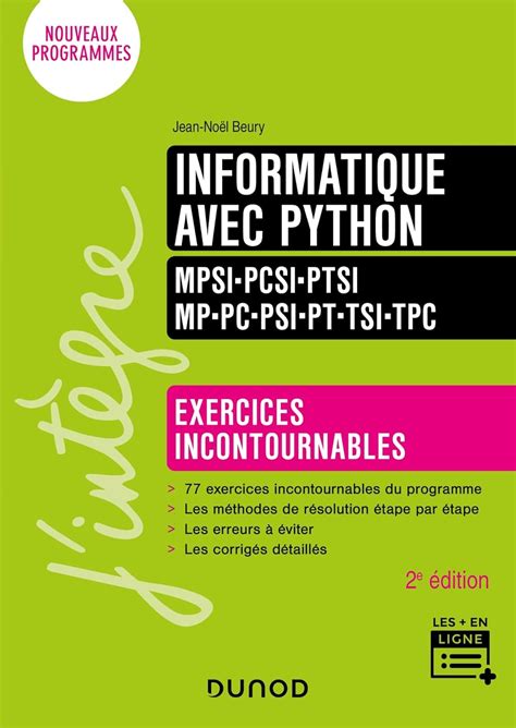 Amazon Informatique Avec Python Exercices Incontournables Mpsi